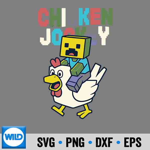 Jock Chicken Gamer SVG, Jock Chicken Riding Chicken Pixel Art Gamer SVG ...