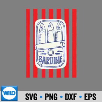 Sardines Coastal SVG, Les Sardines Red Stripes Fisherman Aesthetic ...