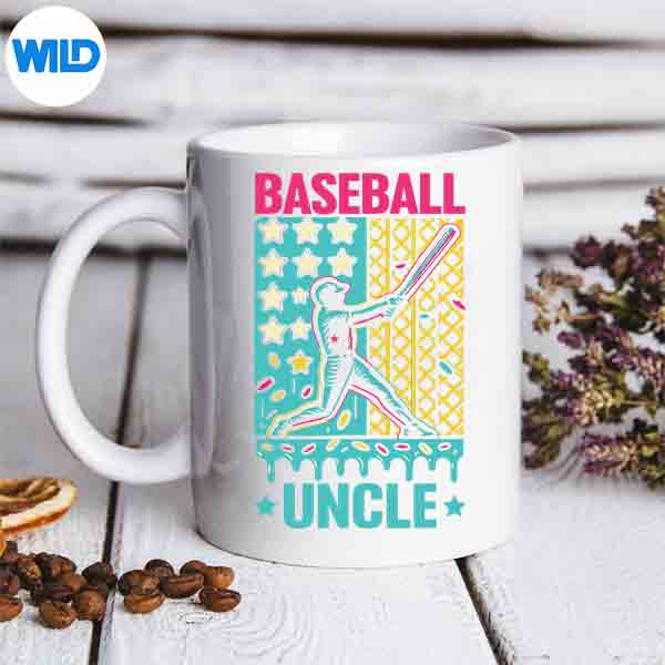 Baseball Uncle Drip SVG, Retro Baseball Uncle Ice Cream Drip Game Day ...