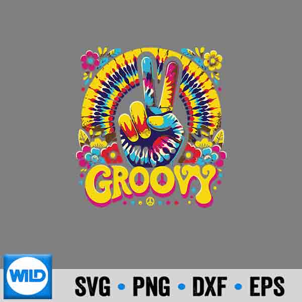 Tie Dye Peace SVG, Tie Dye Peace Sign Hippie SVG - WildSvg
