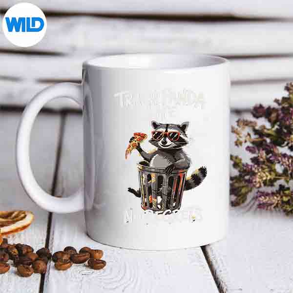 Trash Life SVG, Trash Panda Life No Regrets Raccoon Pizza Humor SVG ...