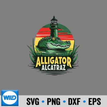 alcatraz gator retro SVG, Alligator Alcatraz Retro Alcatraz Island ...