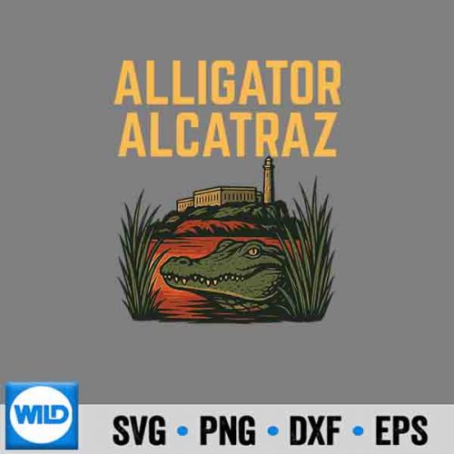 alligator alcatraz vintage SVG, Alligator Alcatraz Vintage SVG - WildSvg