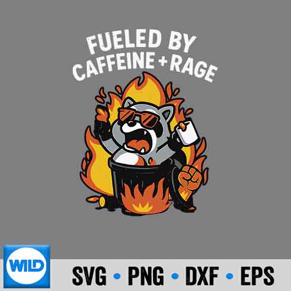 Caffeine Rage SVG, Fueled By Caffeine Rage Vintage SVG - WildSvg
