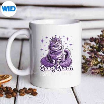 queef queen cat SVG, Queef Queen Cat Hear My Kitty Purr SVG - WildSvg