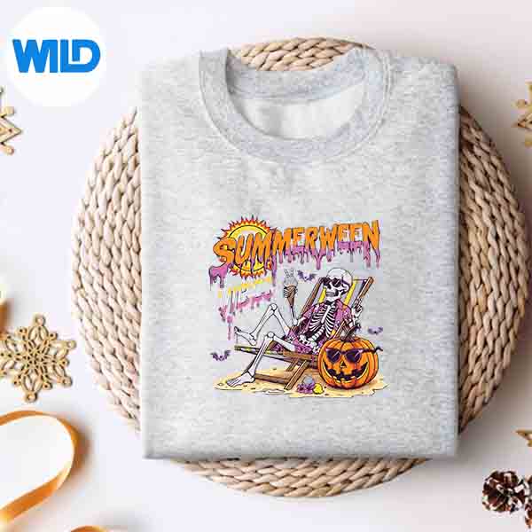 summerween skeleton vibes SVG, Summerween Vibes Skeleton Pumpkin Spooky ...