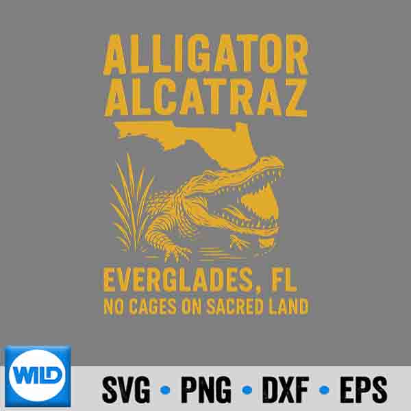 alcatraz everglades retro SVG, Retro Alligator Alcatraz Everglades ...