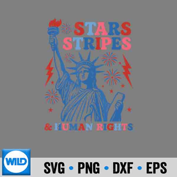 stars rights SVG, Stars Stripes And Human Rights 4th Of July Political ...