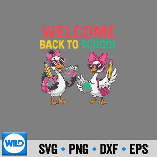 Back Duck SVG, Welcome Back To School Cute Duck Preschool Teachers ...