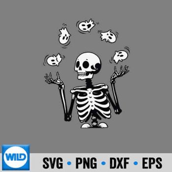 Skeleton Juggling Ghosts SVG, Skeleton Juggling Ghosts Halloween ...