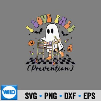 Fall Prevention SVG, Cute I Love Fall Prevention Physical Therapy Ghost ...