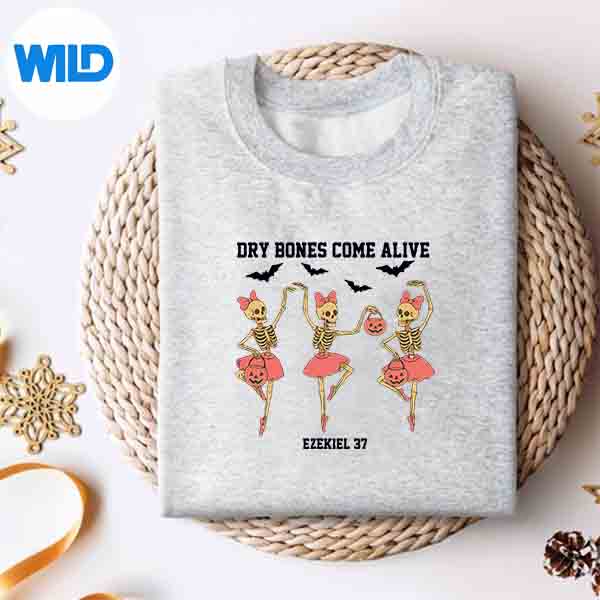 Skeleton Alive SVG, Dancing Skeleton Dry Bones Come Alive Christian ...