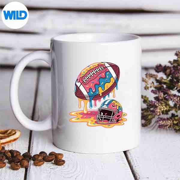 Football Drip Youth Ice Cream Dripping Sprinkles Design for Cricut ...