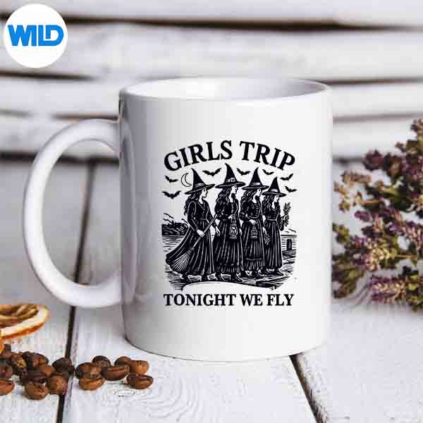 Girls Trip Tonight We Fly Witches Halloween Cut File - WildSvg