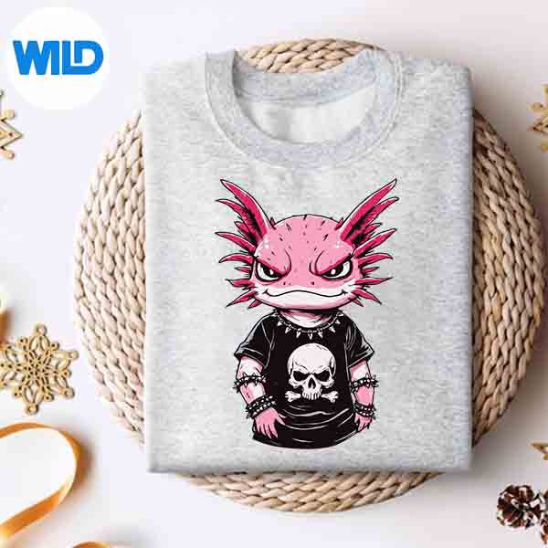 Goth Emo Axolotl SVG, Goth Girls Emo Girl Gothic Emo Axolotl SVG - WildSvg