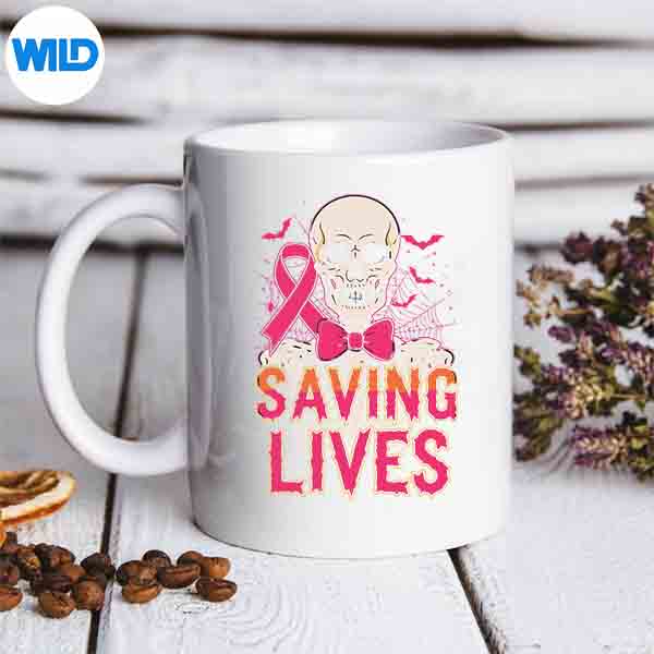 Halloween Cancer Awareness In October We Wear Pink Skeleton SVG PNG ...