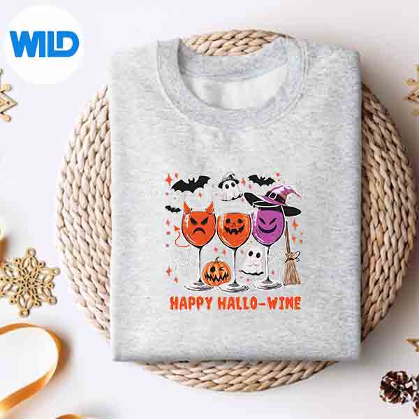 Happy Hallowine SVG, Happy Hallowine Halloween Glass Wine Drinking ...