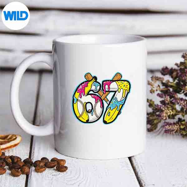 Banana 67 SVG, Banana 67 Ice Cream Drip Meme Six Seven Gen Alpha Art ...