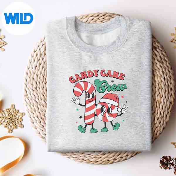 Candy Cane Crew Christmas Holiday Design for Cricut - WildSvg