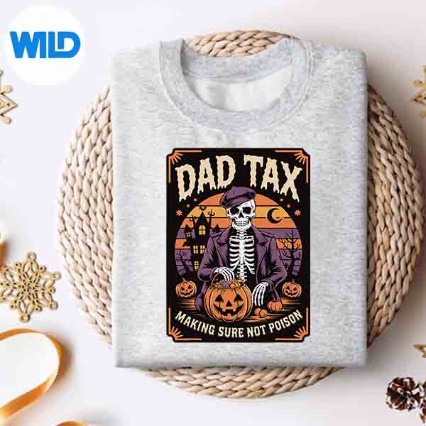 Dad Tax SVG, Dad Tax Halloween Pumpkin Candy Skeleton Family Dad SVG ...