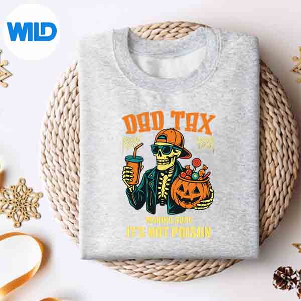 Halloween Dad Tax Making Sure Not Poison Halloween Dad Joke Silhouette ...