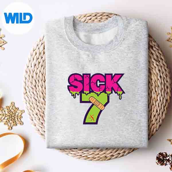 Sick Seven SVG, Sick Seven Meme Six Seven Fun Wordplay Drip SVG - WildSvg