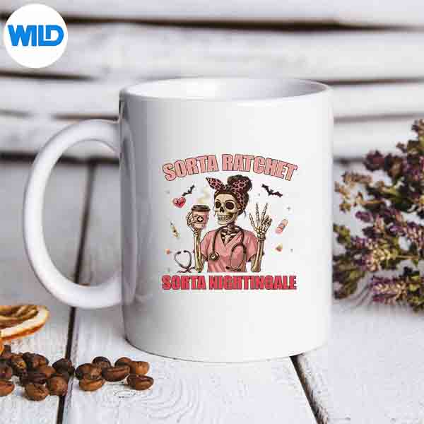 Sorta Ratchet Sorta Nightingale Skeleton Nurse Halloween Cute ...