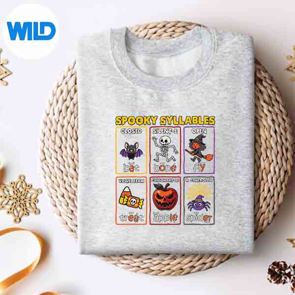 Spooky Syllables SVG, Spooky Syllables Halloween Reading Teacher SVG ...