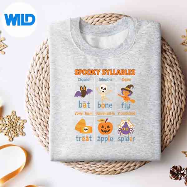 Spooky Syllables SVG, Spooky Syllables Teacher Halloween Educational ...