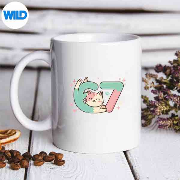 67 Cat Meme SVG, 67 Cute Cat Six Seven Meme Gen Z Alpha Humor Lovers ...