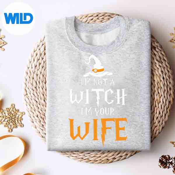 Witch Wife SVG, Im Not A Witch Im Your Wife Matching Couples Halloween ...