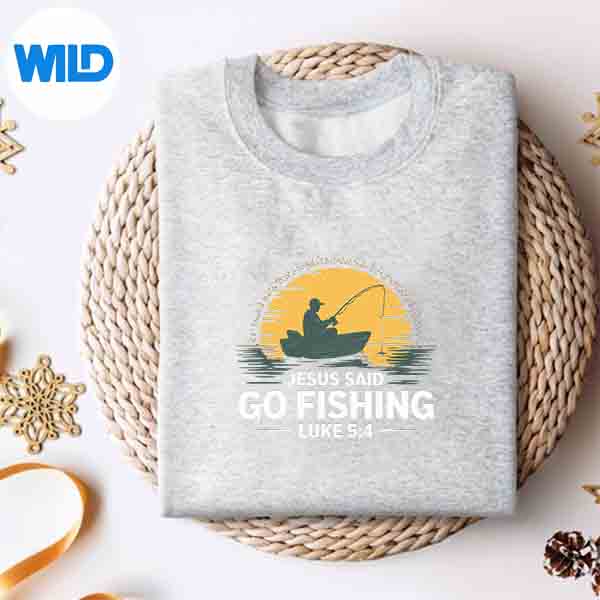 Go Fishing SVG, Jesus Said Go Fishing Christian Fisherman Bible Verse ...