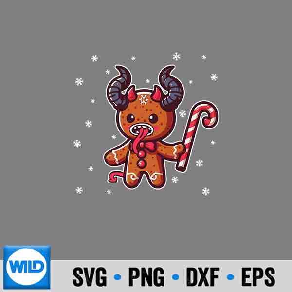 Krampus Gingerbread SVG, Christmas Krampus Gingerbread Man Christmas ...