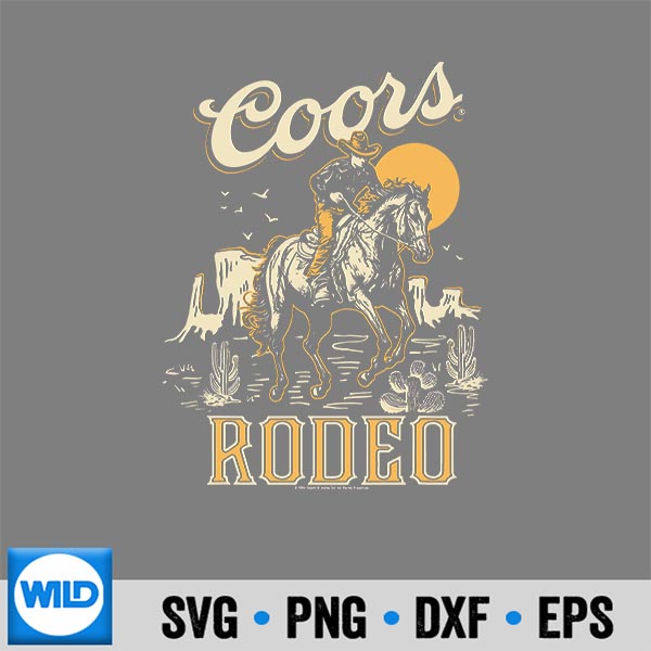 Coors Rodeo SVG, Coors Brewing Company Rodeo Vintage Outline Big Chest ...