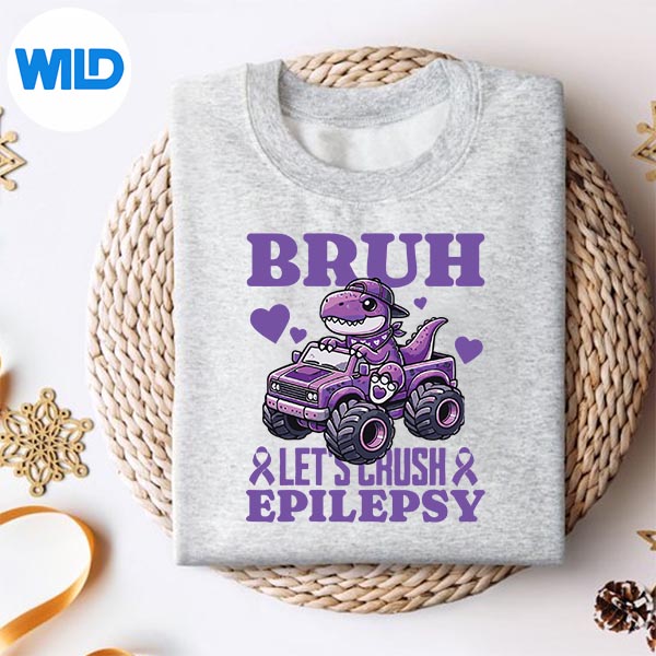 Crush Epilepsy Awareness For Bruh Monster Truck SVG PNG - WildSvg