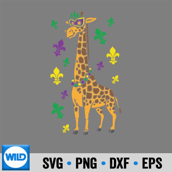 Jester Giraffe Animal Lover Cute Mardi Gras Carnival SVG PNG Download ...