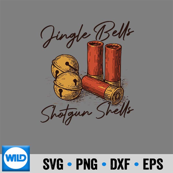 Shotgun Bells SVG, Jingle Bells Shotgun Shells Hunting Christmas SVG ...