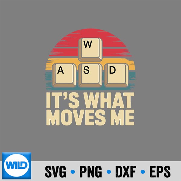 Retro Wasd Gaming Keys Pc Gamer Digital Design - WildSvg