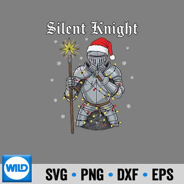 Silent Santa Knight SVG, Silent Santa Knight Medieval Christmas Warrior ...