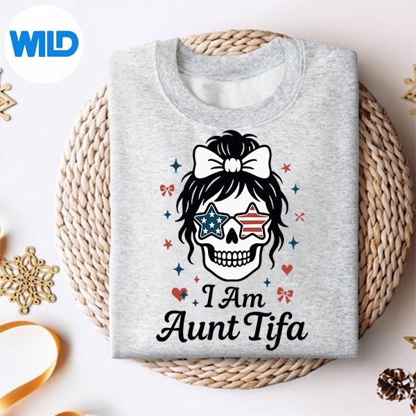 Aunt Tifa Coquette Skull SVG, I Am Aunt Tifa Cute Coquette Skull With ...
