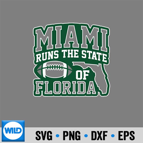 Miami Runs The State Of Florida Dade County 305 Pride PNG SVG for ...